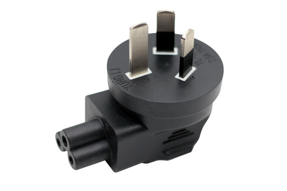 Angled IEC C5 to Australia AS3112 Plug Adapter - www ...