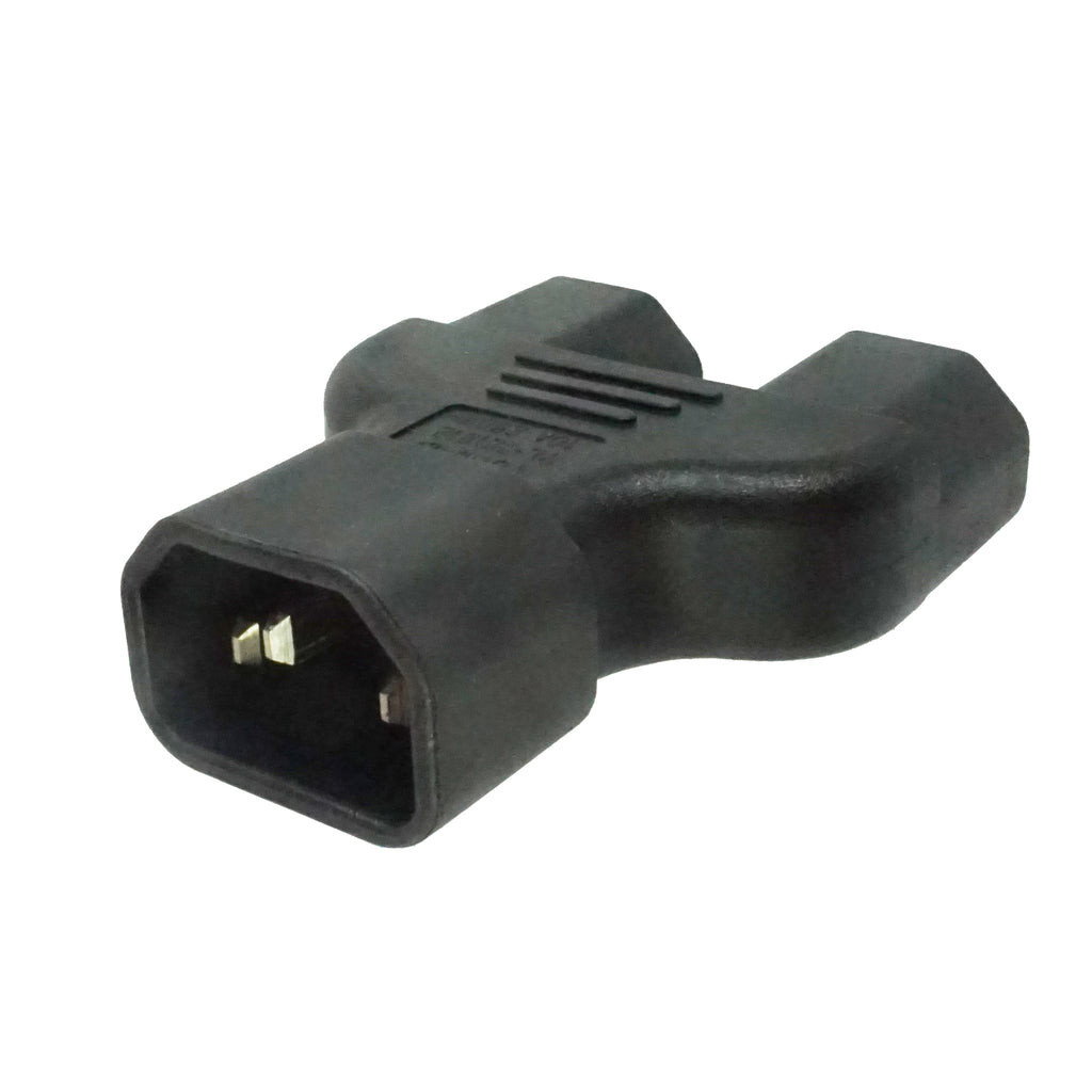 Two IEC C13 to IEC C14 Plug Adapter - www.americancableassemblies.com