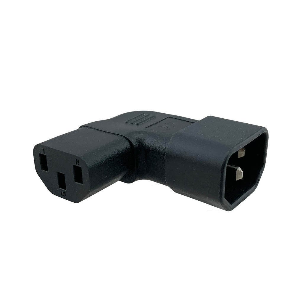 Left Angle IEC C13 to IEC C14 Plug Adapter - www ...