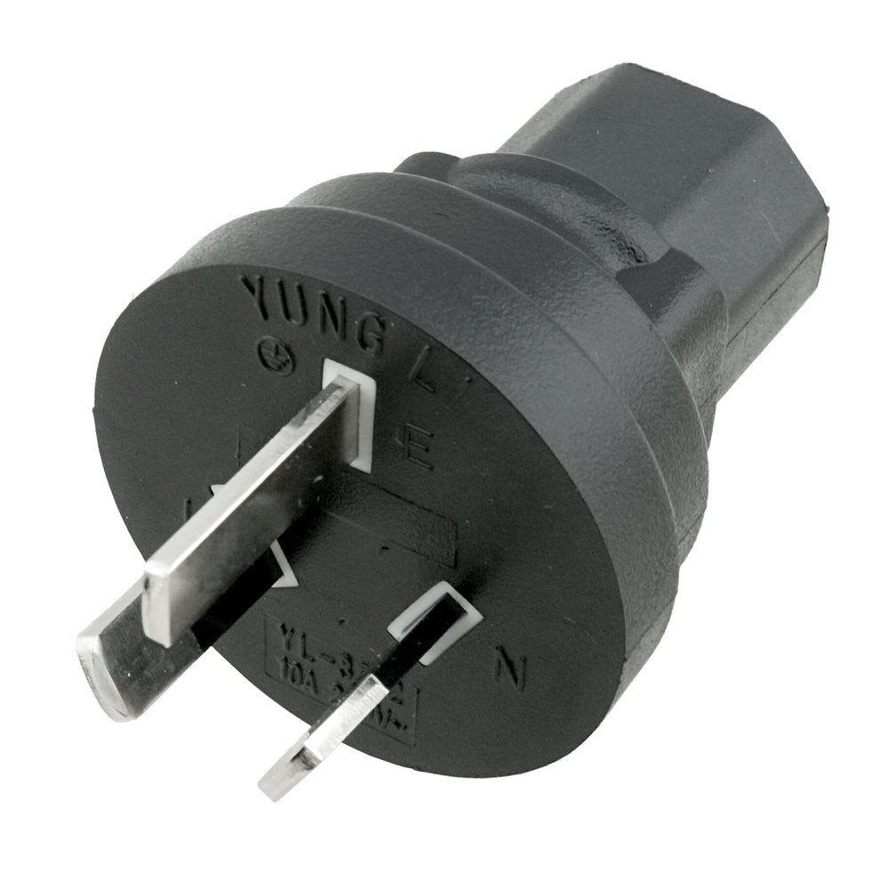 IEC C13 to Australia AS3112 Plug Adapter - www.americancableassemblies.com