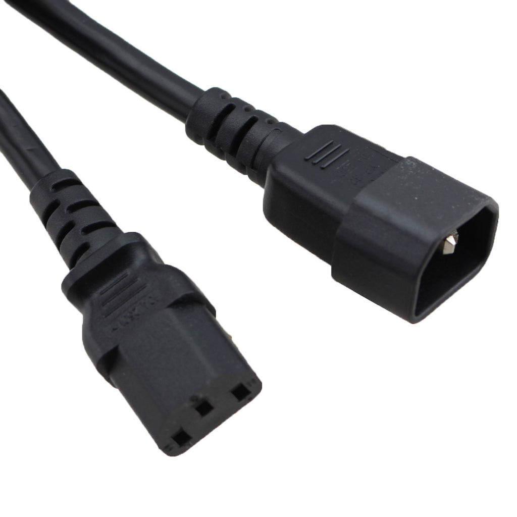 USA IEC C14 to C13 10A SJT Cords: Multiple Colors + Lengths - www ...