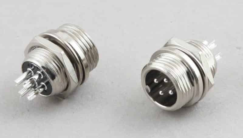Pan Pacific M12-4MP 4 Pin Male M12 Circular Mic Front Panel Mount ...