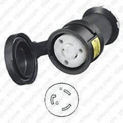 HUBBELL HBL2313SW AC Connector NEMA L5-20 Female Black Watertight - www ...