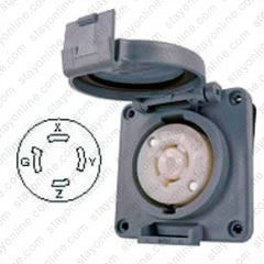 HUBBELL HBL2430SW AC Receptacle NEMA L16-20 Female Gray - www ...