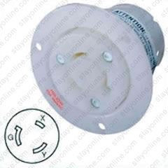 HUBBELL HBL2346 AC Flanged Outlet NEMA L8-20 Female White - www ...