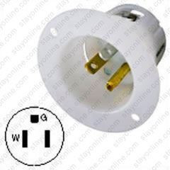HUBBELL HBL5278C AC Flanged Inlet NEMA 5-15 Male White - www ...