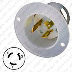 HUBBELL HBL4586C AC Flanged Inlet NEMA L6-15 Male White - www ...