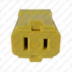 HUBBELL HBL5869VY AC Connector NEMA 1-15 Female Valise Yellow - www ...