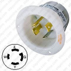 HUBBELL HBL2715 AC Flanged Inlet NEMA L14-30 Male White - www ...