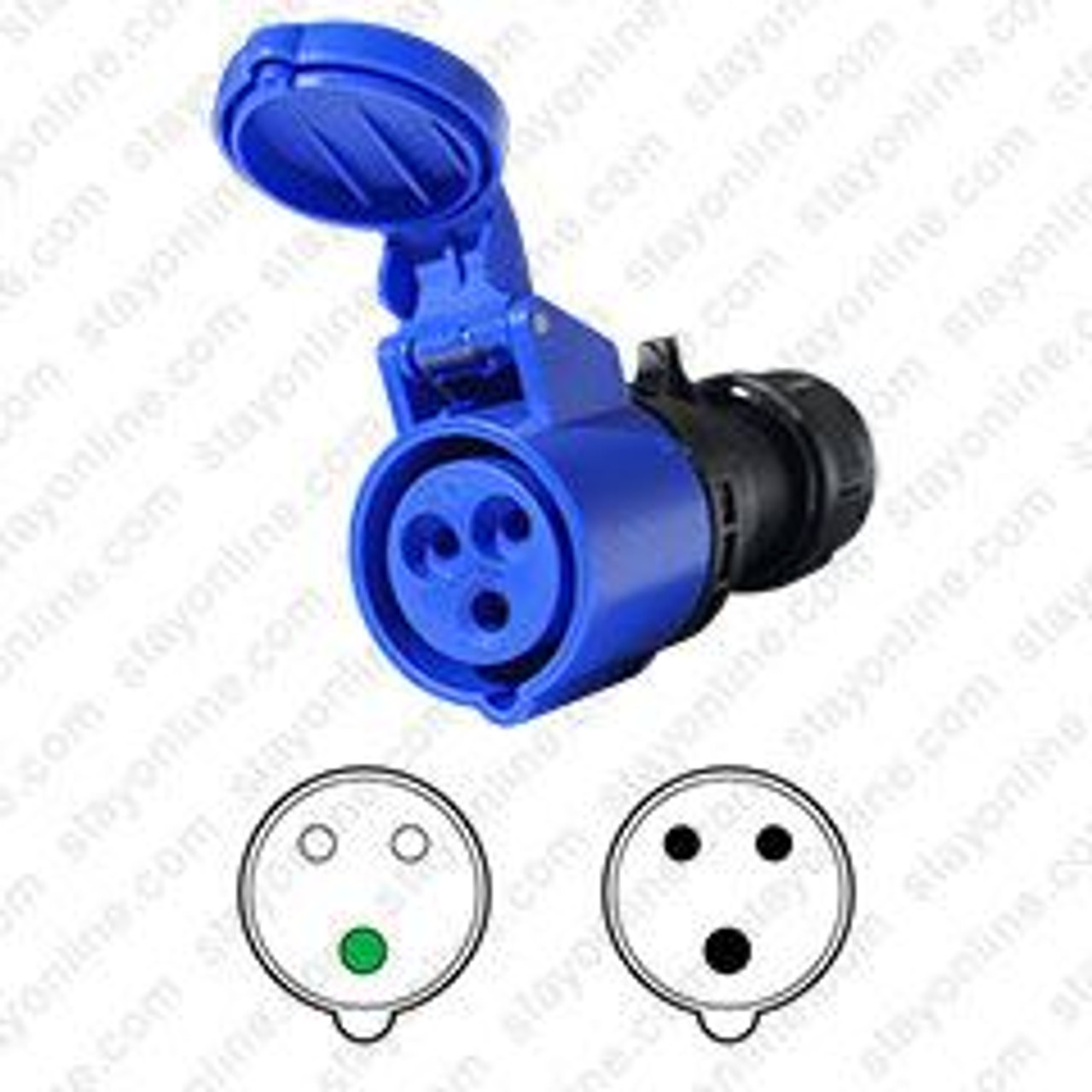 Ac Connector Iec 60309 320c6 Female Iec 309 Pin And Sleeve Ip44 Ul Black