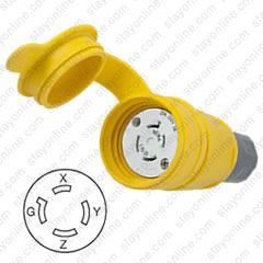 HUBBELL HBL27W75 AC Connector NEMA L15-20 Female Yellow Watertight ...