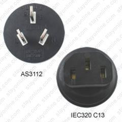 Australia AS3112 Male Plug to IEC320 C13 Connector - Block Plug Adapter ...