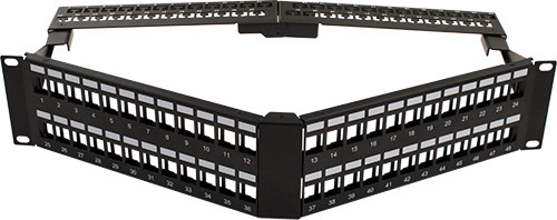 2U 48 PORT BLANK V TYPE PATCH PANEL - www.americancableassemblies.com