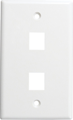 KEYSTONE WALL PLATE - 2 PORT - www.americancableassemblies.com