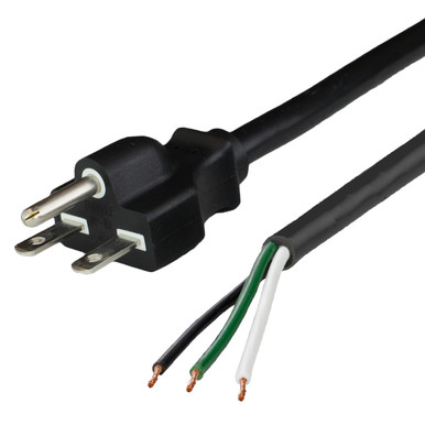 8FT 15A 250V NEMA 6-15P to Open Power Cables Black - www ...