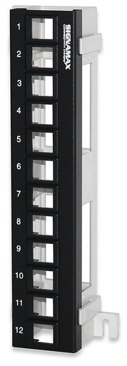 12-Port Field-Configurable Wall-Mount Panel, 89D Bracket - 12U-M89 ...
