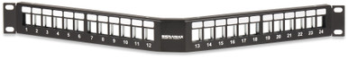24-Port Field-Configurable Angled Patch Panel, 1 RMU - 24U-HDMMP-A ...