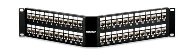 48-Port Category 6 MT-Series Screened Angled Panel, 2 RMU - 48458SA-C6C ...
