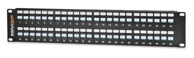 48-Port (48-Fiber) ST OM1/OM2 High Density Panel, 2RMU - 48HDST-FT ...