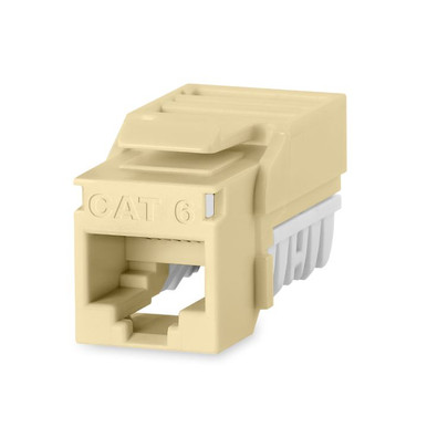 Cat 6 EC-Series Unscreened Keystone Jack, Ivory 25-PK - KJ458EC25-C6 ...