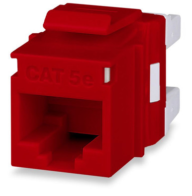 Cat 5e MT-Series Unscreened Keystone Jack, Red - KJ458MT-C5E-RD {Qty. 20, $3.71/ea.} - www ...