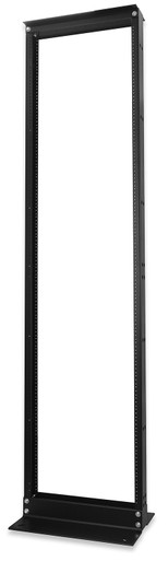 Equipment Rack, 19"W x 84"H Black Finish AL, 12-24 Holes - RR-84B ...
