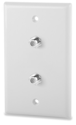 2-Port Phone 6P4C-Screw Ter. Wall-Mount Plate, Ivory - SCF-2P64S - www ...