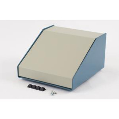 Hammond Manufacturing 1456FG4WHBU Sloped Aluminum Console Enclosure ...