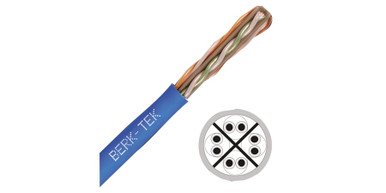 Berk-Tek 10163222 LANmark-2000, Category 6+, Plenum UTP Cable, Blue ...