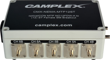 Camplex CMX-NEMA-MTP12ST opticalCON MTP NO12FDW-A to (12) ST Female ...