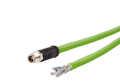 Metz Connect. M12 Industrial Ethernet cable, X-coded, M12 plug straight ...