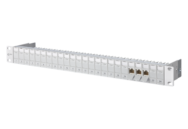 Metz Connect 130920-E. E-DAT modul 24x8(8) 1RU patch panel Cat.6A, light gray - www ...