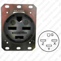 HUBBELL HBL8430A AC Receptacle NEMA 15-30 Female Black 250 Volt 30 Amp ...