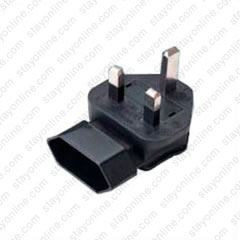 UK BS1363 Male Plug to Europe CEE7/16 Connector Angled Down - Block ...