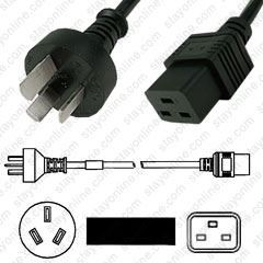 Argentina IRAM2073 Male Plug to IEC320 C19 Connector 3.0 meters / 10 ...