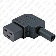 AC Connector IEC 60320 C19 Female 16 Amp Right Angle Entry VDE - www ...