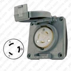 HUBBELL HBL2620SW AC Receptacle NEMA L6-30 Female Gray - www ...