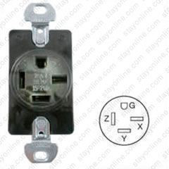 HUBBELL HBL8420 AC Receptacle NEMA 15-20 Female Black 250 Volt 20 Amp ...