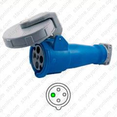 HUBBELL HBL460C9W AC Connector IEC60309 460C9W Female Pin & Sleeve ...