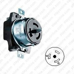 HUBBELL CS6370 AC Receptacle CA STD 50a 125 Volt Female Black - www ...