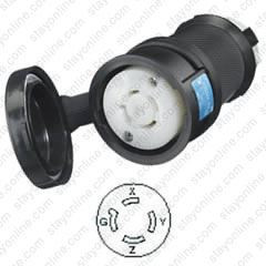 HUBBELL HBL2423SW AC Connector NEMA L15-20 Female Black Watertight ...