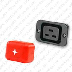 Outlet Cover C19 Red Shield - www.americancableassemblies.com