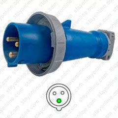 HUBBELL HBL360P6W AC Plug IEC60309 360P6W Male Pin & Sleeve 60/63A - Dual Rated to Support ...