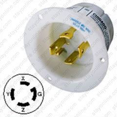 HUBBELL HBL2725 AC Flanged Inlet NEMA L15-30 Male White - www ...