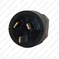 AC Male Power Plug Australia AS3112 10 Amp 250 Volt Black Straight ...