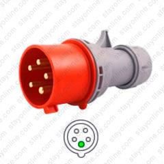 AC Plug IEC 60309 532P6 Male IEC 309 Pin & Sleeve IP44 - www ...
