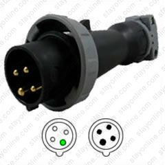 HUBBELL HBL430P5W AC Plug IEC60309 430P5W Male Pin & Sleeve - www ...