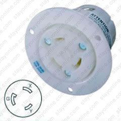 HUBBELL EDGE HBL2626ST AC Flanged Outlet NEMA L6-30 Female White - www ...