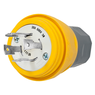 HBL28W77 Hubbell HBL28W77 L17-30P Twist-Lock® Watertight Plug, 30A, 3Ø ...