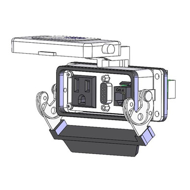 Mencom DHDP1-DB9-RJ45-16LS Panel Interface Connector with Simplex ...